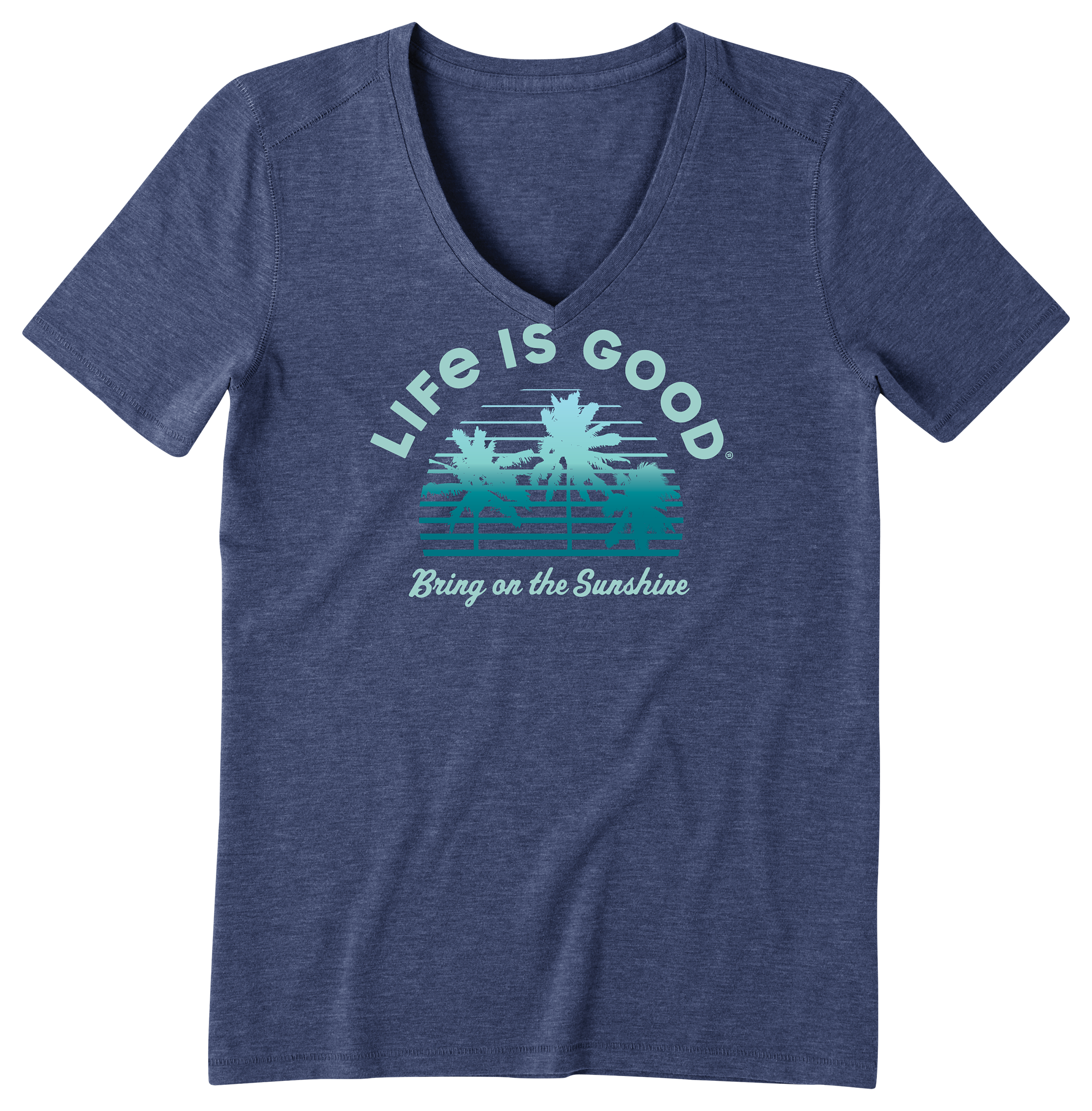 Life is Good Bring on the Sunshine Short-Sleeve V-Neck Tee for Ladies ...